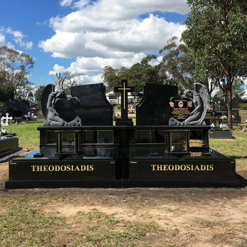 Customised Double Monuments - Olympia Marble
