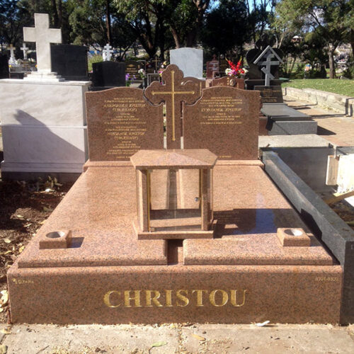 Customised Double Monuments - Olympia Marble