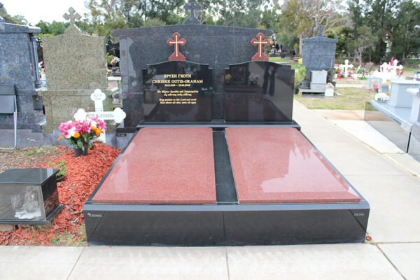 Customised Double Monuments - Olympia Marble