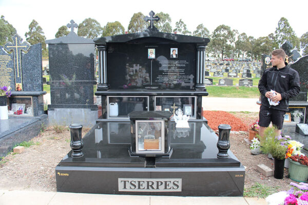 Customised Double Monuments - Olympia Marble